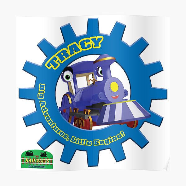 "Crotoonia - "Tracy the Little Engine"" Poster for Sale by ...