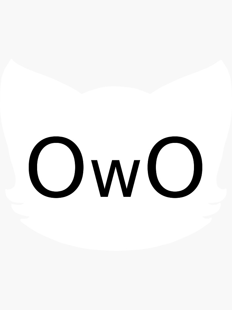 Furry Owo White Sticker By Theavianagenda Redbubble