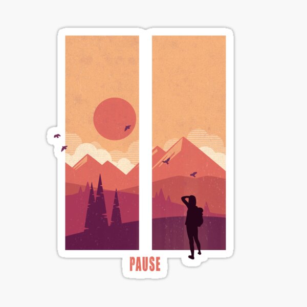"Pause" Sticker by The-Child | Redbubble