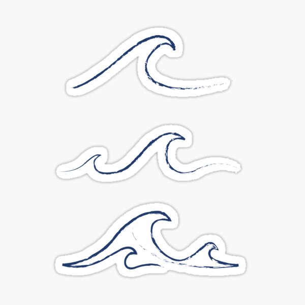 "Blue Wave Set" Sticker for Sale by jordansaufley | Redbubble