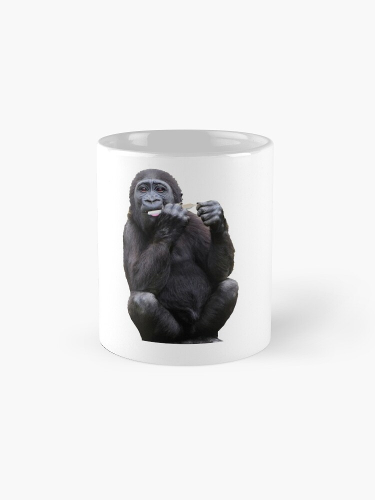 "Hilarious Gorilla Rolling a Joint - 420 Stoner Harambe" Coffee Mug for Sale by TreesNEase ...