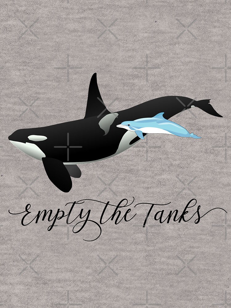 "Empty the Tanks Orca Killer Whale Dolphin " Lightweight Hoodie for ...