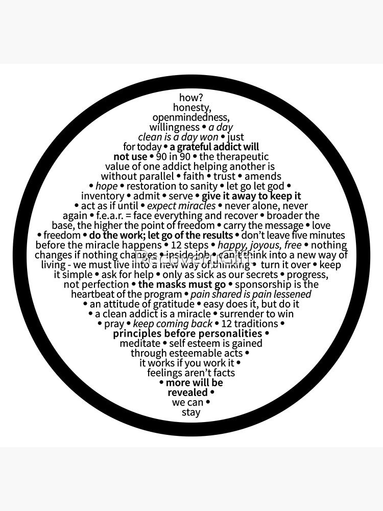 "Recovery Slogans in NA Symbol" Framed Art Print for Sale by ...