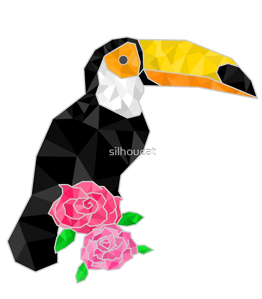 "Geometric Toucan" by silhoucat | Redbubble