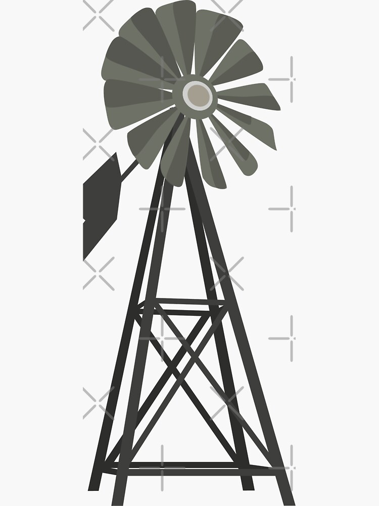 "Windmill" Sticker for Sale by loefflerdesigns | Redbubble