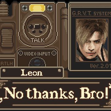 "Resident Evil Leon Kennedy Pixel Art" Sticker for Sale by ...