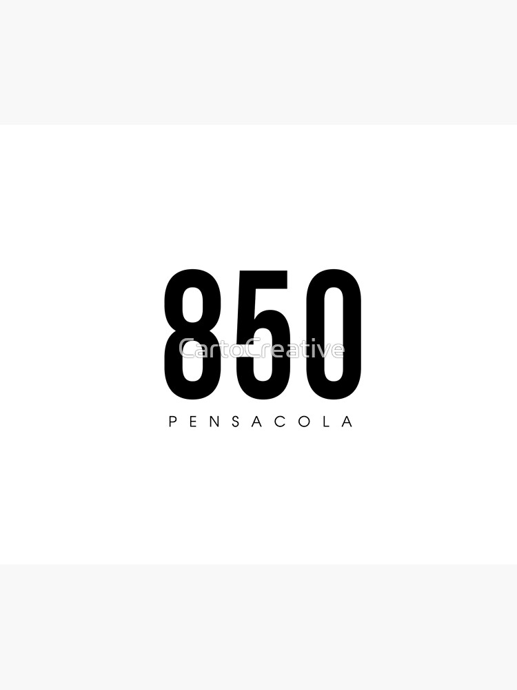 "Pensacola, FL - 850 Area Code design" Poster for Sale by CartoCreative ...