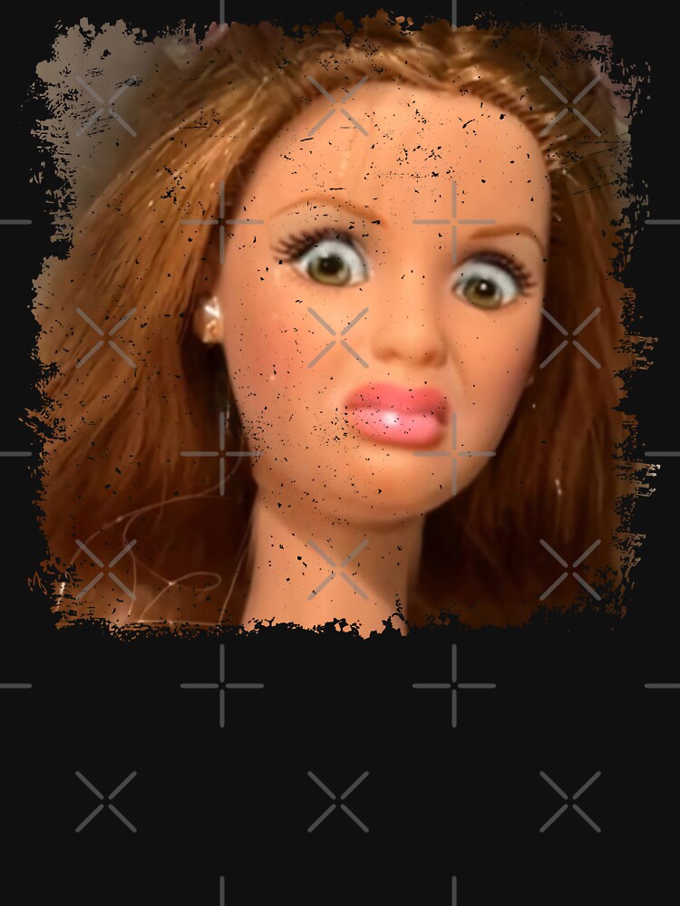 "Funny Disgusting Doll Face Meme" Essential T-Shirt for Sale by ...