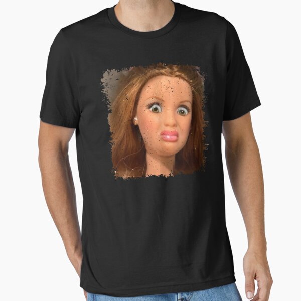 "Funny Disgusting Doll Face Meme" Essential T-Shirt for Sale by ...