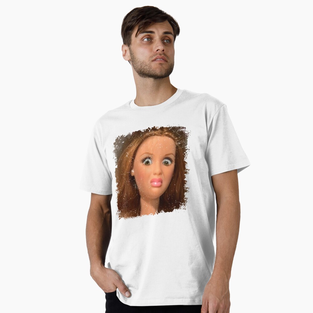 "Funny Disgusting Doll Face Meme" Essential T-Shirt for Sale by ...