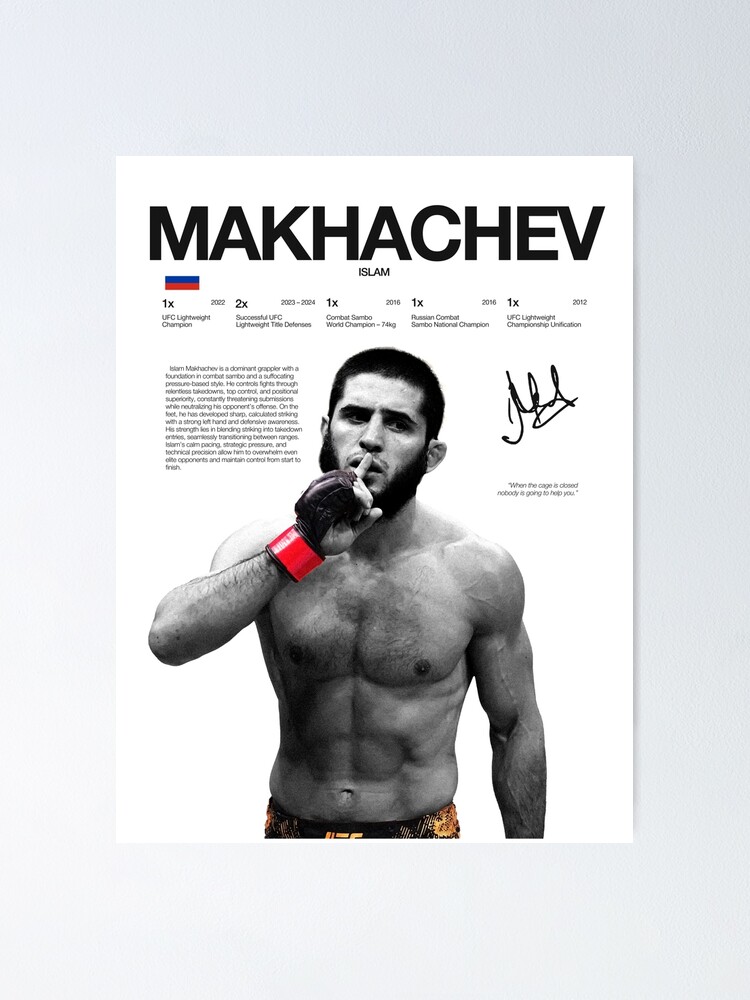 "Islam Makhachev, UFC, MMA" Poster for Sale by SportsArtMuseum | Redbubble