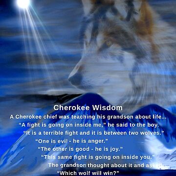 "Cherokee Wisdom Card" Sticker for Sale by saleire | Redbubble