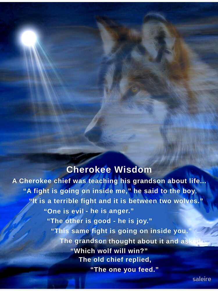 "Cherokee Wisdom Card" Sticker for Sale by saleire | Redbubble