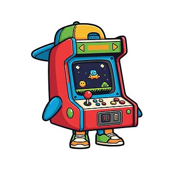 "Arcade Machine Character Sticker" Sticker for Sale by Fhussain900 ...