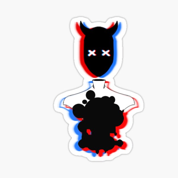 "Glitchy Demon" Sticker by LoaArtShop | Redbubble