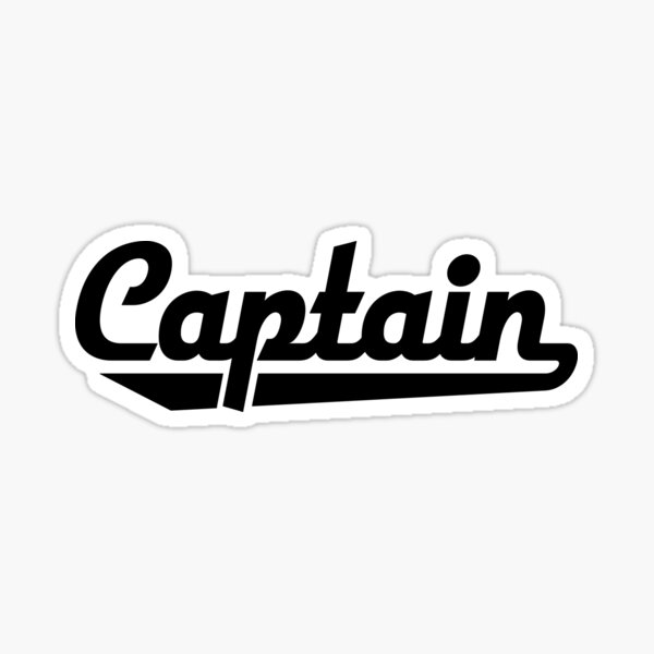 "Captain" Sticker for Sale by Vectorqueen | Redbubble