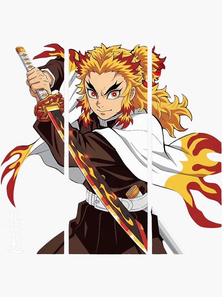 "Rengoku " Sticker for Sale by Hivron-Outfit | Redbubble