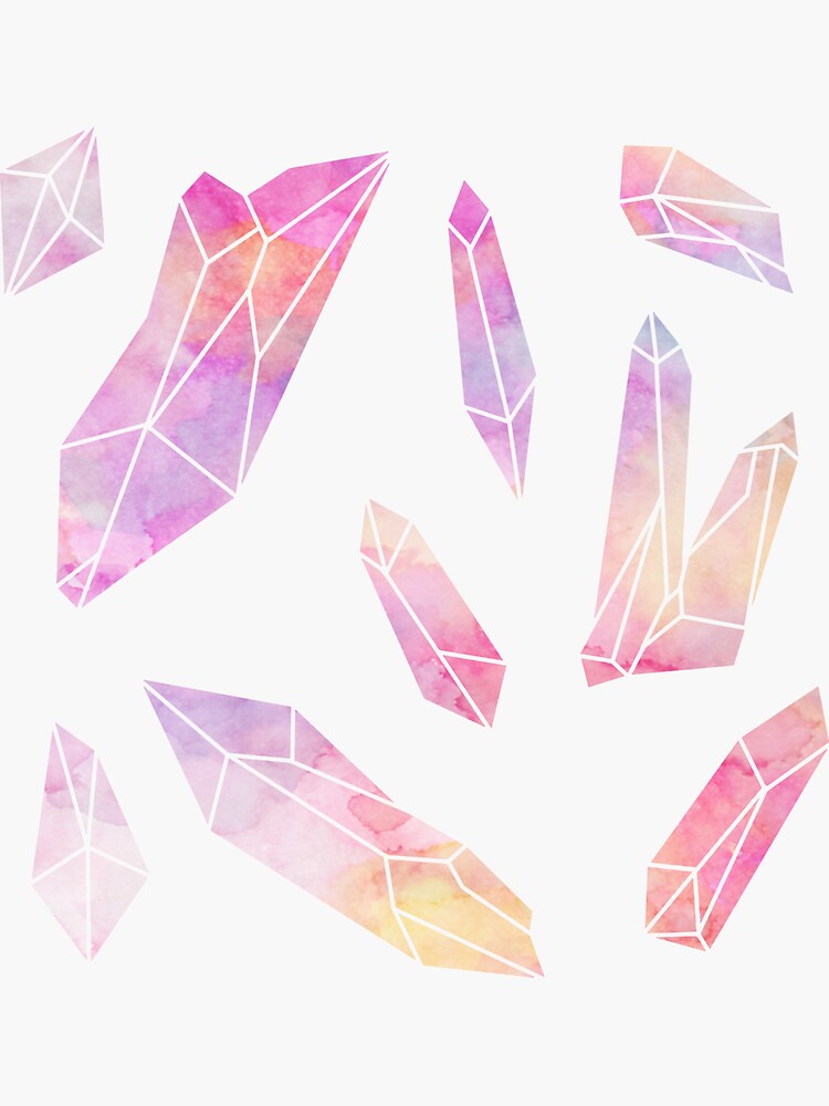"CRYSTALS: Rose Quartz" Sticker by SassTastic | Redbubble