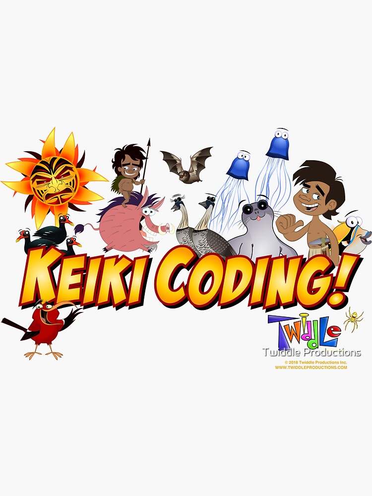 "Keiki Coding Logo" Sticker for Sale by TwiddleProd | Redbubble