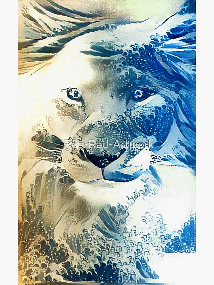 "Lion Wave" Poster by Rob-Rad-Artwork | Redbubble