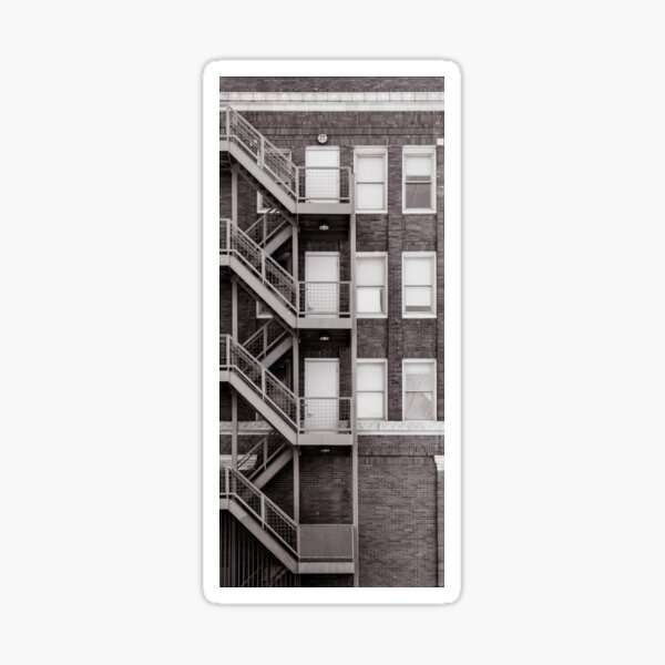 "Apartment Fire Escape" Sticker for Sale by spaced-god | Redbubble
