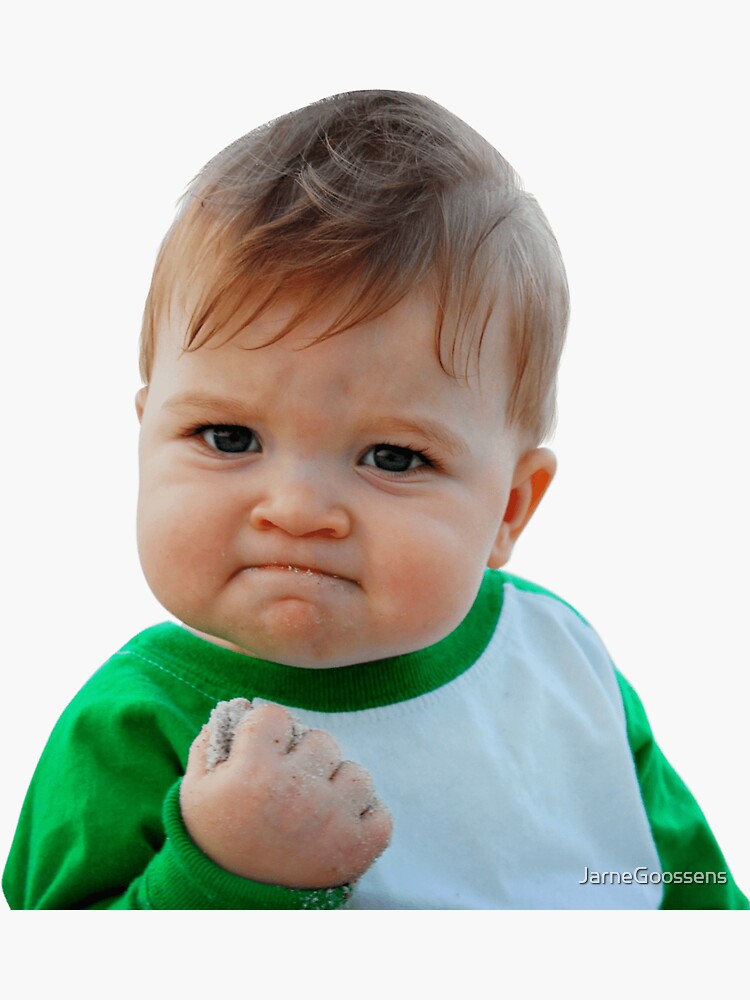 "Success baby meme t-shirt" Sticker for Sale by JarneGoossens | Redbubble