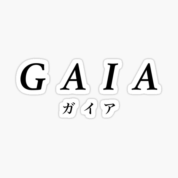 "GAIA (G A I A) Minimal Text Japanese Streetwear" Sticker for Sale by ...