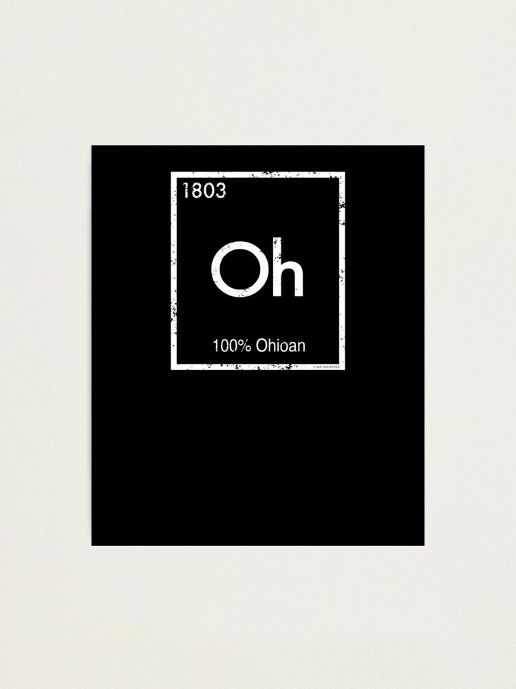 "Cute Periodic Table Shirt Ohio Periodic Table" Photographic Print by ...
