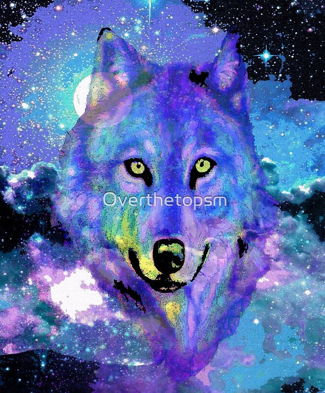 "WOLF MOON STARS " by Overthetopsm | Redbubble