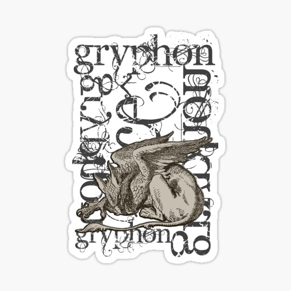 "Alice In Wonderland Gryphon Grunge" Sticker for Sale by incognitagal ...