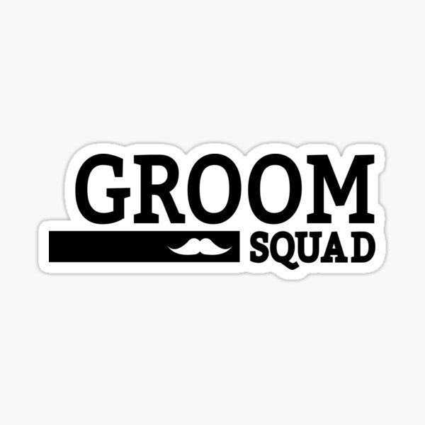 "Groom Squad T-Shirt & Gift" Sticker for Sale by Legendemax | Redbubble