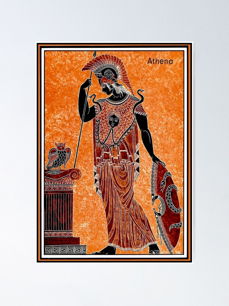 "ATHENA : Vintage Greek Goddess of War Print" Poster for Sale by ...