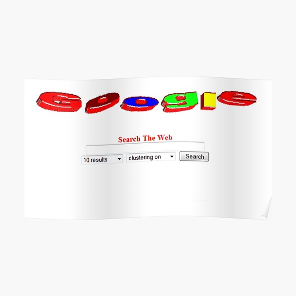 "1997 Google Logo Search Bar" Poster for Sale by opiater813 | Redbubble