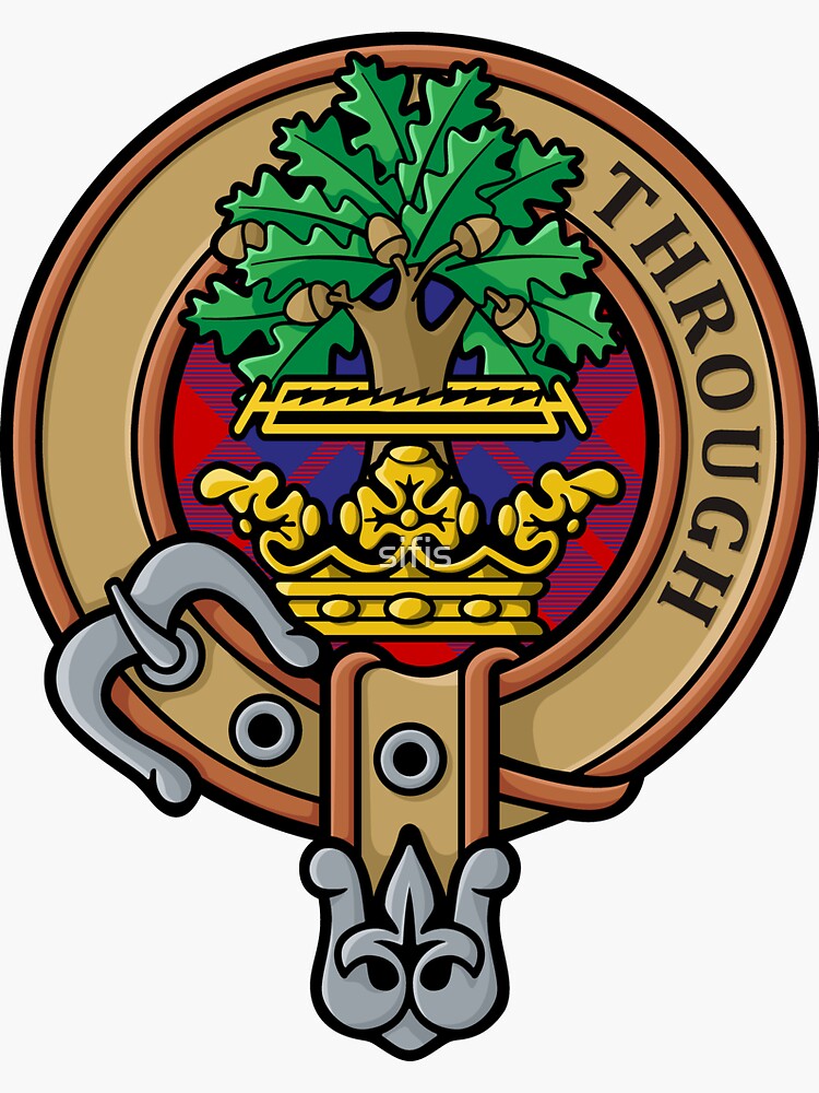 "Clan Hamilton Crest over Red Tartan" Sticker for Sale by sifis | Redbubble