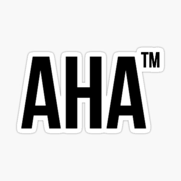 "Aha" Sticker by Dinogrl | Redbubble
