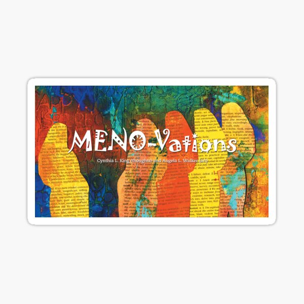 "MENO-Vations Book Cover" Sticker by alwfineart | Redbubble
