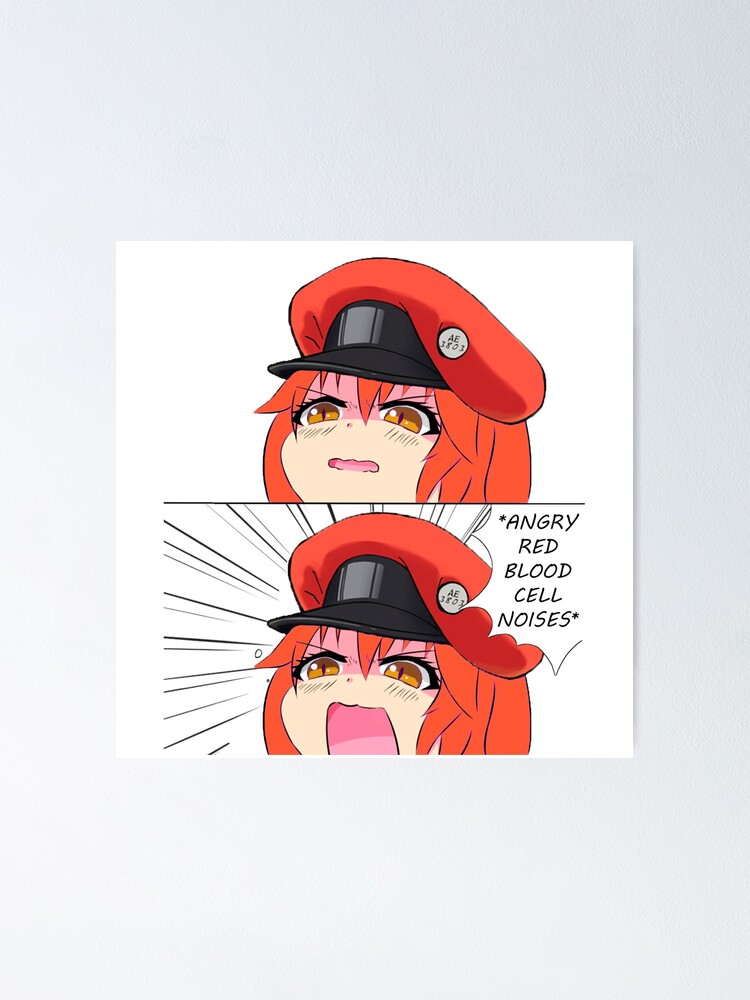 "Angry red blood cell noises" Poster by Nymh | Redbubble
