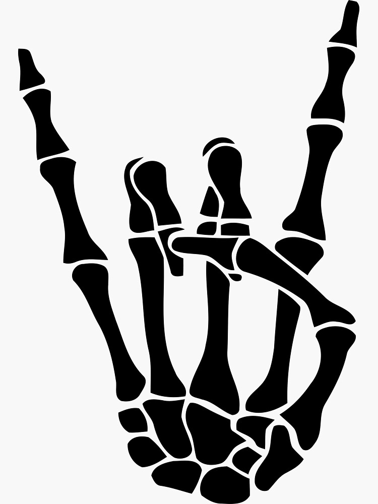 "Skeleton Hand" Sticker for Sale by OrquideaCR | Redbubble