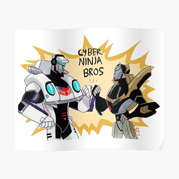 "Cyberninja Bros" Poster for Sale by kabuki-aku | Redbubble