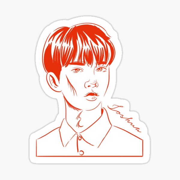"Seventeen Joshua" Sticker by mono-psd | Redbubble