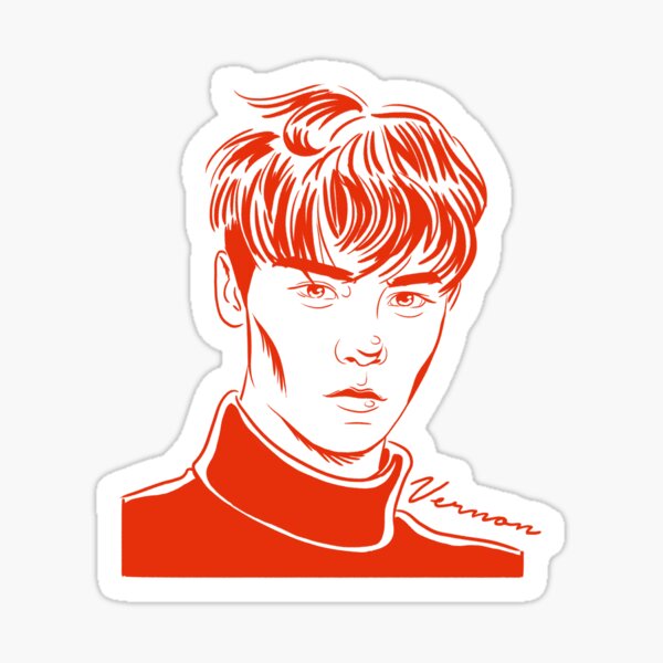"Seventeen Vernon" Sticker by mono-psd | Redbubble