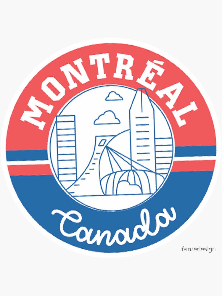 "Montreal Canada" Sticker for Sale by fantedesign | Redbubble