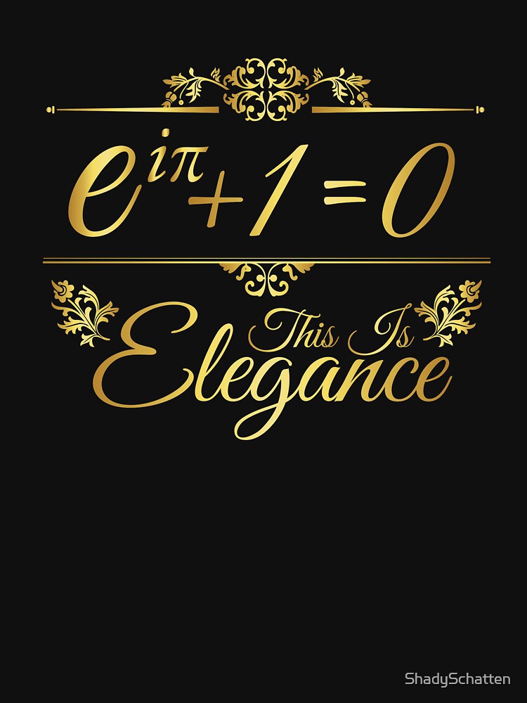 " Math T Shirt "most beautiful equation in mathematics"" Essential T ...