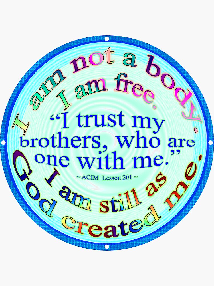 "ACIM Review Lesson 201" Sticker for Sale by ACIM-LOVE | Redbubble