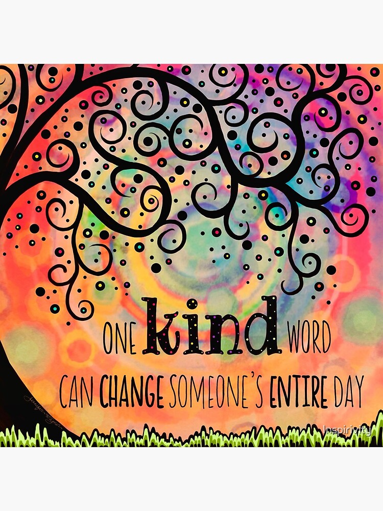 "One Kind Word" Canvas Print for Sale by Inspirivity | Redbubble