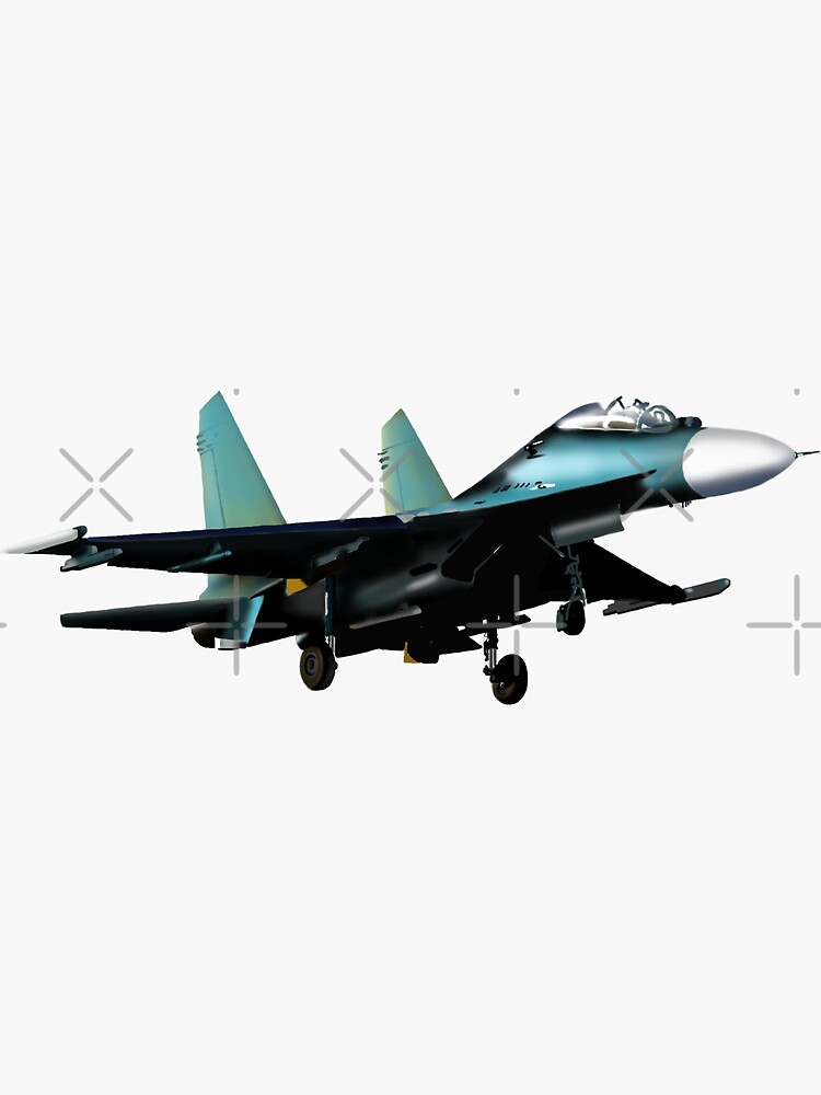 "Sukhoi Su-27" Sticker by sibosssr | Redbubble