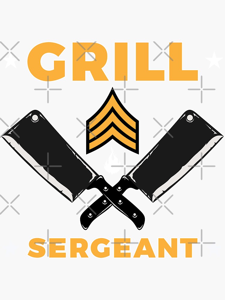 "Grill Sergeant - BBQ BBQ Grilling Meat" Sticker by anziehend | Redbubble