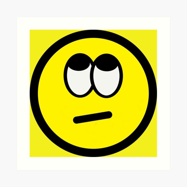 "Eye-Roll Smiley Face" Art Print by WindsofJupiter | Redbubble