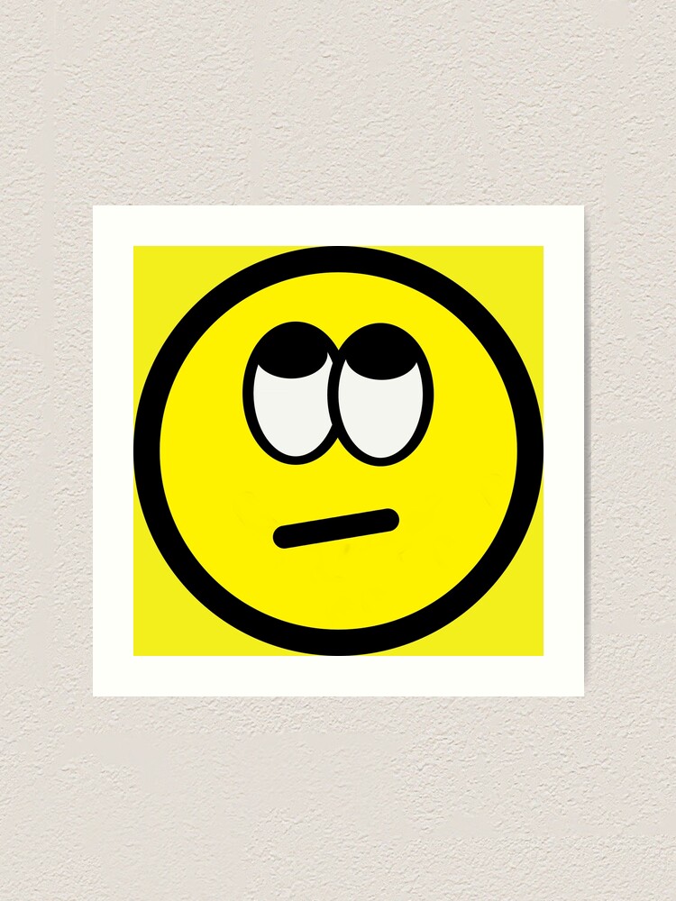 "Eye-Roll Smiley Face" Art Print by WindsofJupiter | Redbubble