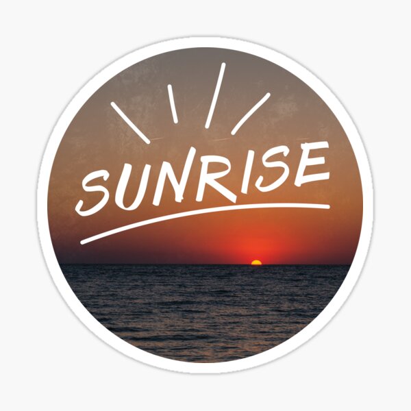 "Sunrise Badge 2 | Summer Designs" Sticker for Sale by Teodor-T | Redbubble